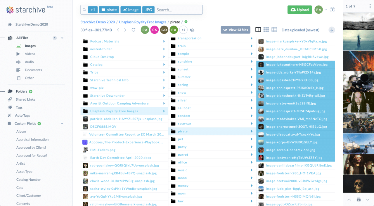 Next generation of cloud folder access and organization - Starchive
